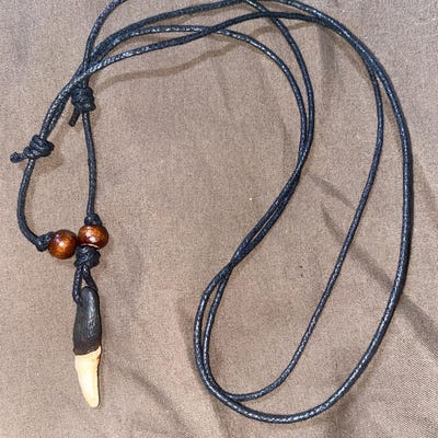 Large Wolf Tooth Necklace Wolf Teeth Necklace Wolf Necklace Wolf Tooth ...