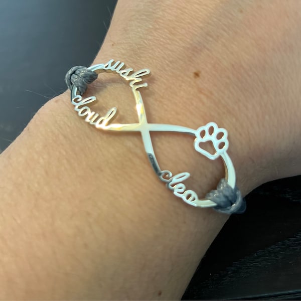 Custom Dog Name Bracelet, Pet Memorial Bracelet, Pet Lover Gift, Dog ...