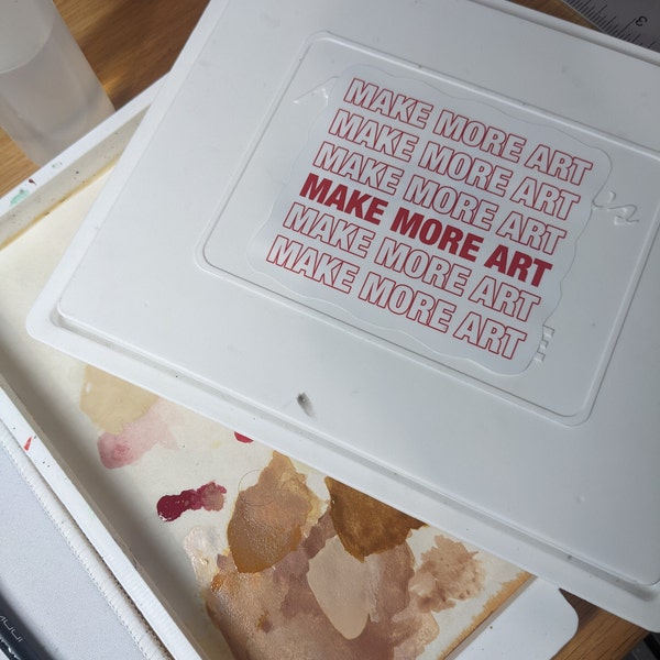 Make More Art Sticker || Die-cut Vinyl Water-resistant Decal || Gift ...