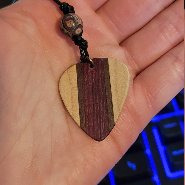 Hand Made Wood Guitar Pick - Multi-wood Guitar Pick - Custom Guitar ...