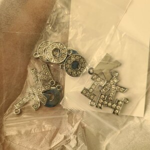 Dangle Letter Charms Rhinestone Charms Initial Charms | Etsy