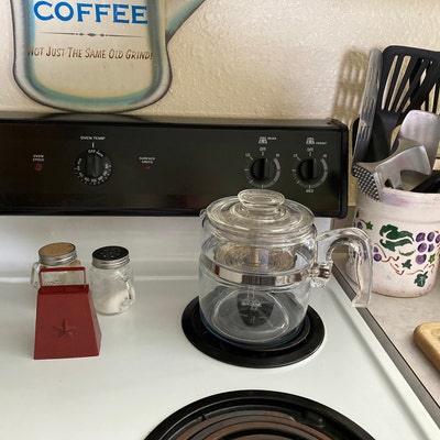PYREX Flameware 6 Cup Glass Coffee Pot Coffee Percolator All Parts 7756 ...