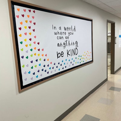 In a World Where You Can Be Anything, Be Kind Bulletin Board Cutouts ...