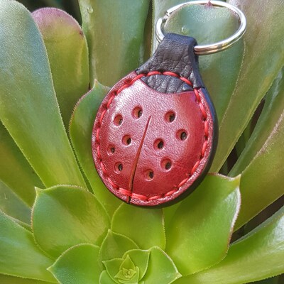 Leather Ladybug Keychain Pattern DIY Leather PDF Download - Etsy