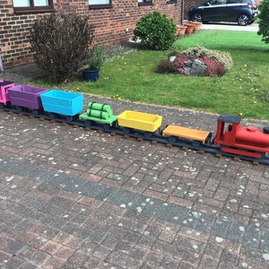 Wooden Planter Train / Decorative Garden Ornament - Etsy