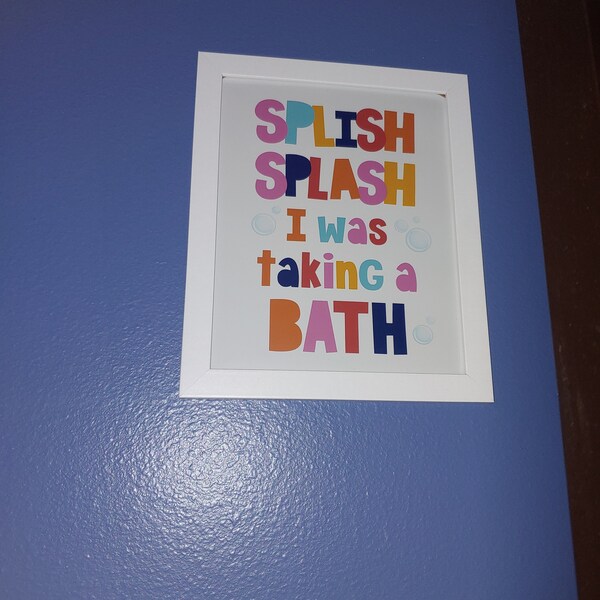 Colorful Kids Bathroom Printable Signs, Set of 9, Rainbow Colors ...