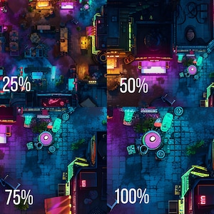 140 Cyberpunk City RPG Maps Bundle, Dungeons and Dragons, RPG, Iso ...