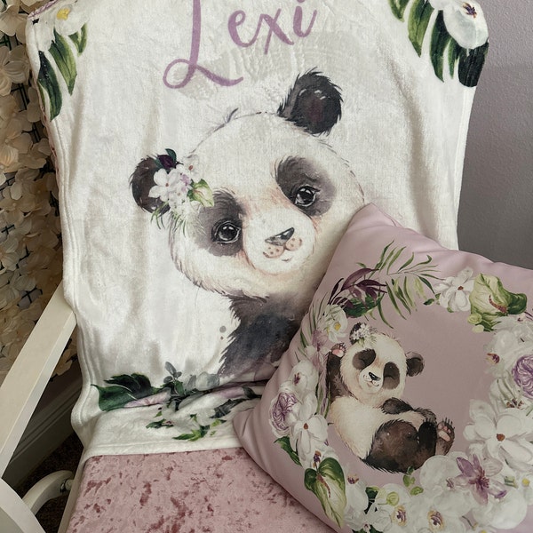 Panda Crib Bedding Set, Baby Girl Crib Bedding, Panda Nursery ...