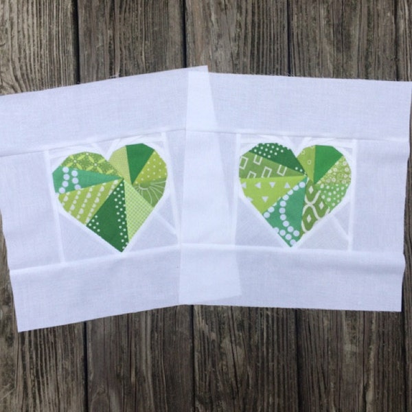 Heart Quilt Block - Paper Piecing Pattern - I Heart Quilting - Etsy
