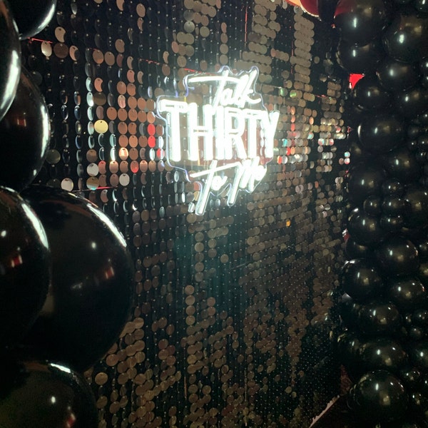 Talk Thirty to Me Neon Sign 30th Birthday Decorations Talk 30 to Me ...