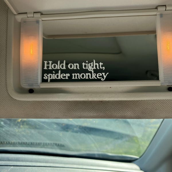 Hold on Tight, Spider Monkey - Twilight Visor Mirror Vinyl Decal - Etsy