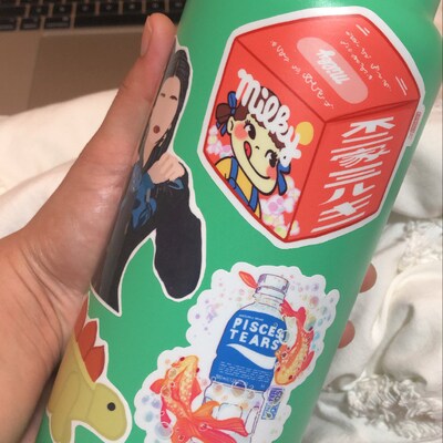 Milky Candy With Peko-chan Art Cube Waterproof Anime Aesthetic Sticker ...