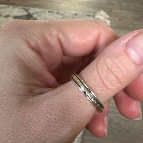 Fausta Spinner Ring, Handmade, 925 Sterling Silver, Handmade Anxiety ...