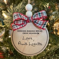 Personal Handwriting Ornament 4.5 Large Round Christmas Ornament Laser ...