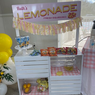 Lemonade Sign, Personalized Fresh Squeezed 25 Cents Kid Name Room Sign ...