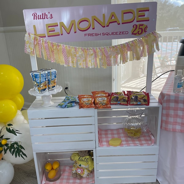 Lemonade Sign, Personalized Fresh Squeezed 25 Cents Kid Name Room Sign ...