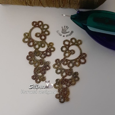 Tatting Necklace Pattern PDF, Frivolite Lace Digital Diagram - Etsy