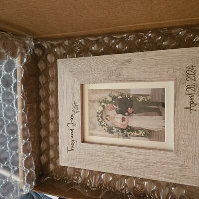 Wedding Gift for Couple Engraved Wedding Picture Frame Personalized ...