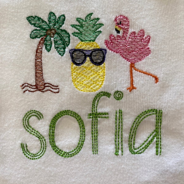 Triple Scribble Embroidery Font Bean Vintage Stitch for Machine ...