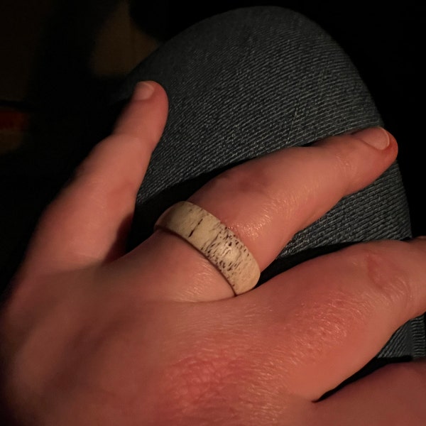 Genuine Deer Antler Ring, Elk Antler Ring, Moose Antler Ring, Unique ...