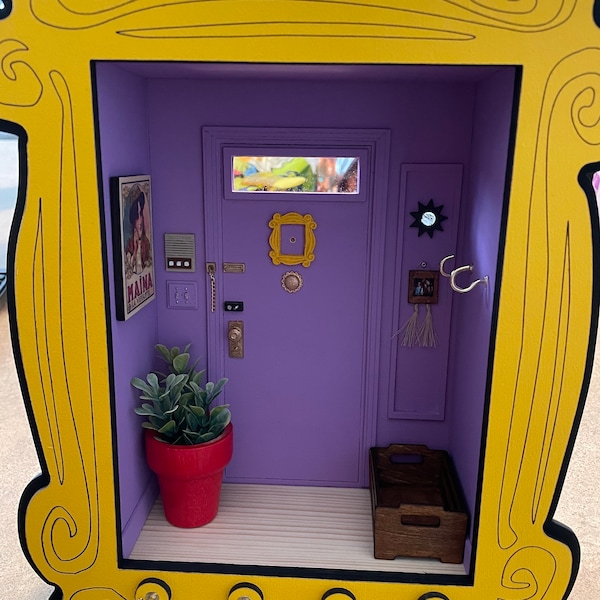 Friends Door Monica's Door Purple Door Blue Frame Shadow Box Key Holder ...