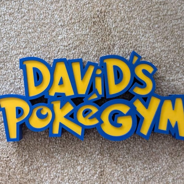 Personalized Custom Pokemon Nameplate Quality 3D Printed Name Plate ...