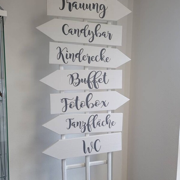 Wegweiser Hochzeit individuell gestaltbar. - Etsy.de