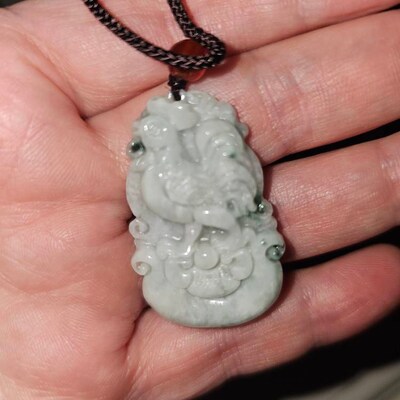 Year of the Rabbit 2023, Real Jade Bunny Chinese Zodiac Rabbit Pendant ...