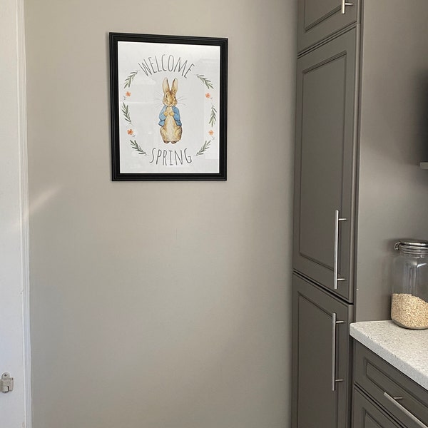 Welcome Spring Peter Rabbit Print - Easter Bunny Print - Peter Rabbit ...