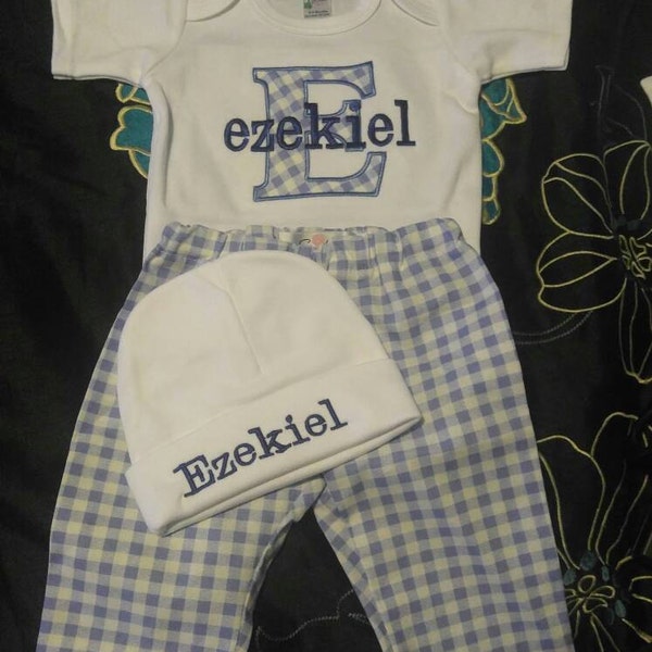 Baby Boy Clothes Monogrammed Baby Clothes Personalized Baby Beanie Hat ...