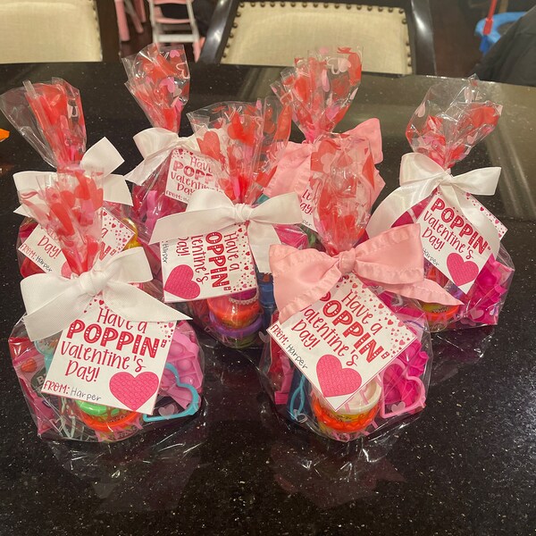 Valentines Pop It Tags, Poppin Labels, Download, Classroom Valentine ...