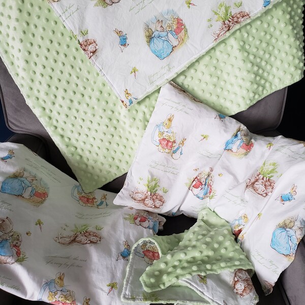 Peter Rabbit Baby Blanket Beatrix Potter Nursery Minky Baby Blanket ...