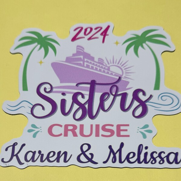 Sisters Cruise Door Magnet Personalized Cruise Door Magnets Carnival ...