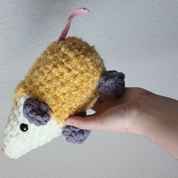 Opossum'd Crochet Pattern| Crochet Opossum Plush Amigurumi Crochet ...
