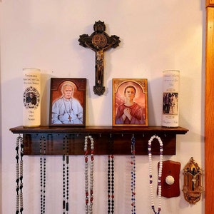 Rosary Shelf / Holy Cards / Icons / Statues - Etsy