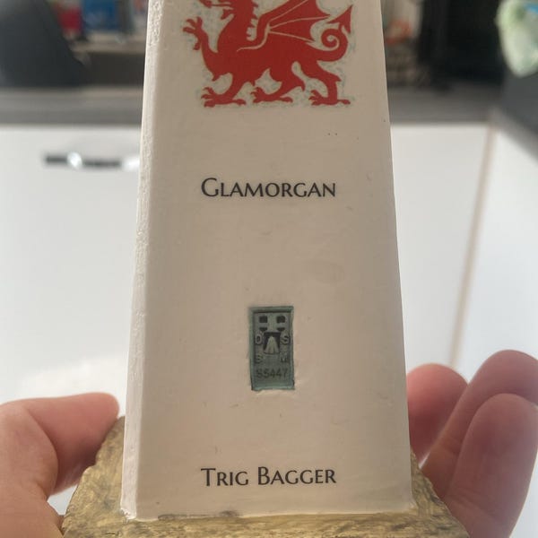 Personalised OS Trig Point Model - Plain White With Your Choice of Text ...