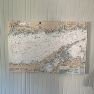 CUSTOM Nautical Map / Chart Printed on Canvas, Acrylic, or Metal Most ...