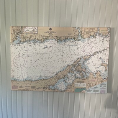 CUSTOM Nautical Map / Chart Printed on Canvas, Acrylic, or Metal Most ...