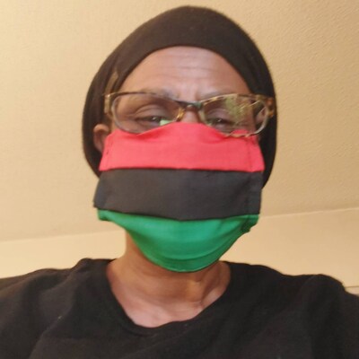 JUNETEENTH PAN AFRICAN Stripe Face Mask Various Sizes. Red, Black and ...
