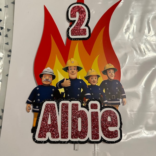 Fireman Sam Personalised Cake Topper 3d - Etsy UK