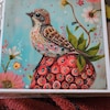 Whimsical Red Bird Print , Whimsical Bird Art, Contemporary Bird Art ...