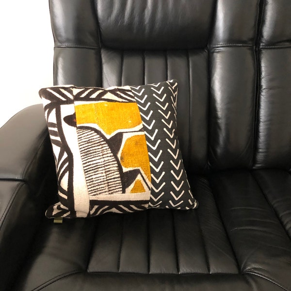 Authentic White/black Mudcloth Table Runner African Bogolan Fabric Boho ...