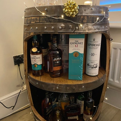 Home Bar Mini Bar Gin Bar the Highlander Oak Barrel - Etsy