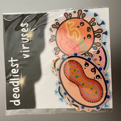 Cute Deadliest Viruses Sticker Pack World's Deadly Viruses Kawaii ...