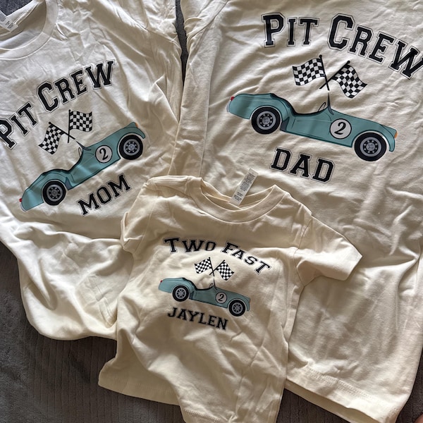 Matching Pit Crew Race Car Birthday Shirt, Matching Family Race ...
