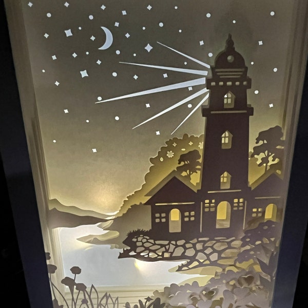 Lighthouse Shadow Box - Lighthouselightbox SVG for Cricut Projects ...