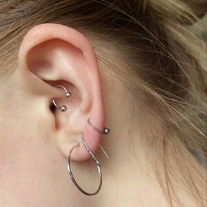 Spiral earrings twist earrings backless earrings minimalist | Etsy