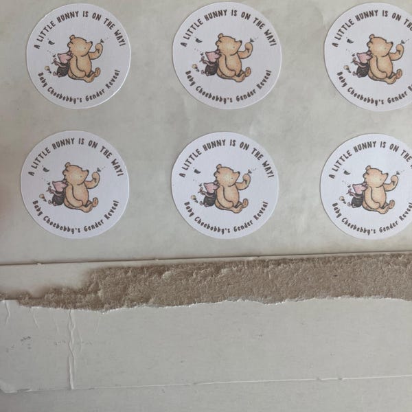 Winnie the Pooh, A Little HUNNY is on the Way , Stickers, Baby Shower ...
