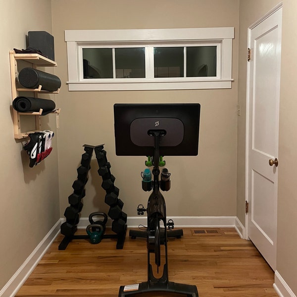 Fully Adjustable Yoga Mat Holder Shelf Home Gym Wall Organizer; Home ...