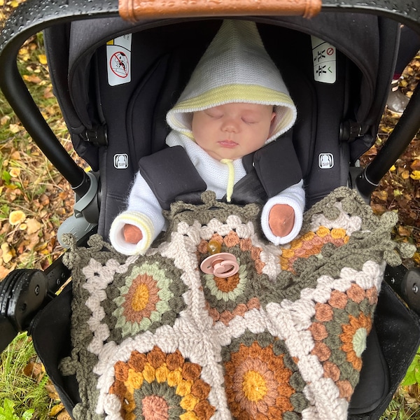 Jack Granny Square Crochet Blanket, Granny Square Blanket, Boy Crochet ...